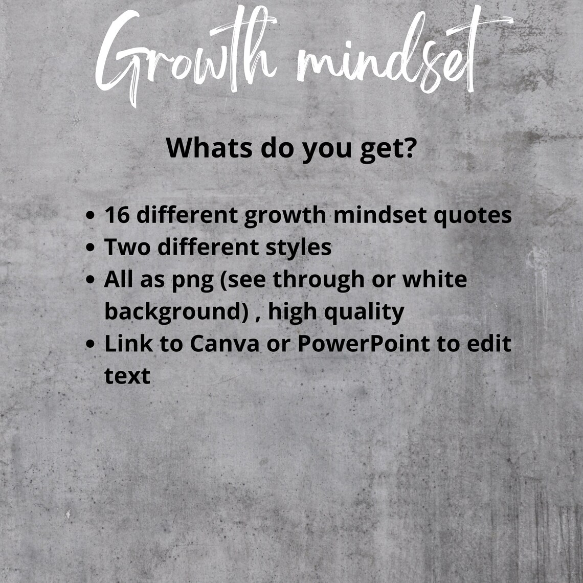 Growth Mindset Classroom Posters, Simple Black and White or Create Your ...
