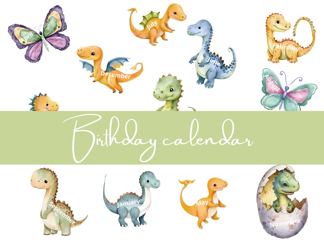 Back in Time Birthday Wall Calendar for Classrooms - Etsy