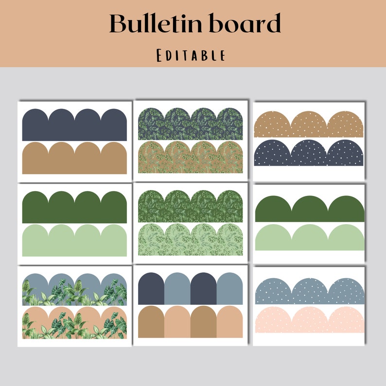 Bulletin Boarders and Letters for a House Plant Themed Calm Classroom ...