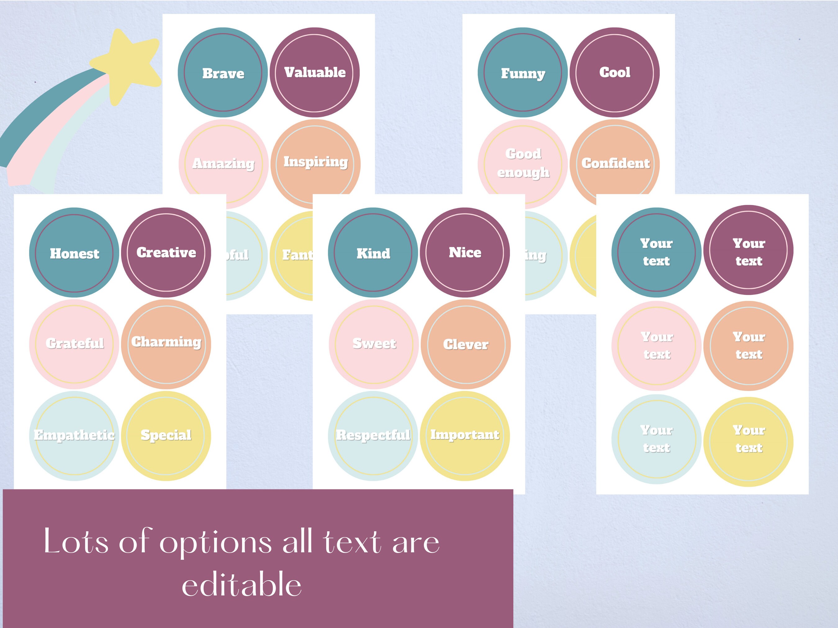 Affirmation Station Pastel Clouds | Classroom Decor | Positive ...