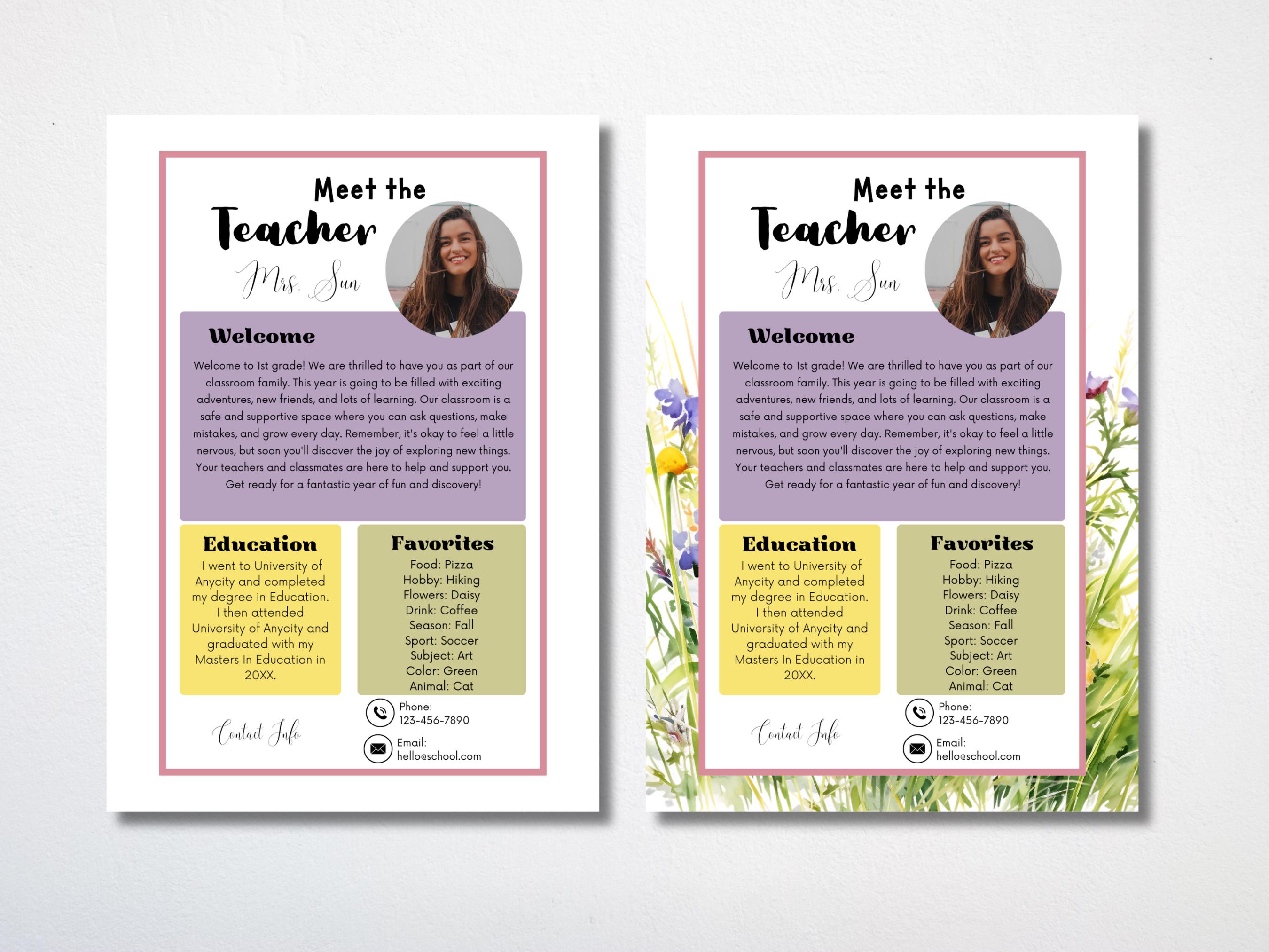 Editable Meet the Teacher Template: Meadow Classroom Decor (powerpoint ...