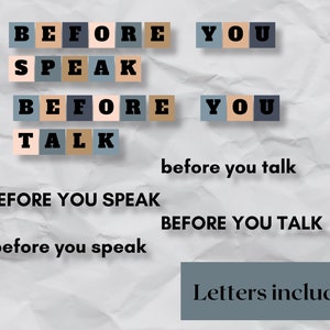 THINK Before You Speak - Classroom Posters - Classroom Decor - House ...