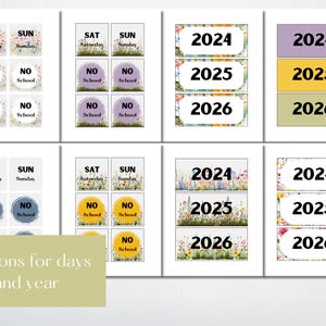 Classroom Calendar With a Wild Flower Meadow Theme | Classroom Decor ...