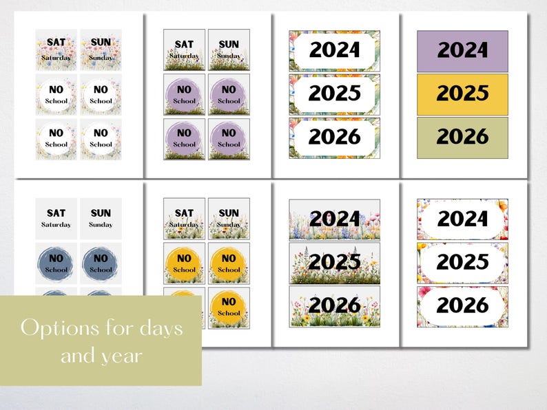 Classroom Calendar With a Wild Flower Meadow Theme | Classroom Decor ...