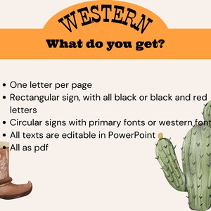 Editable Alphabet Posters for a Western Themed Classroom | Classroom ...