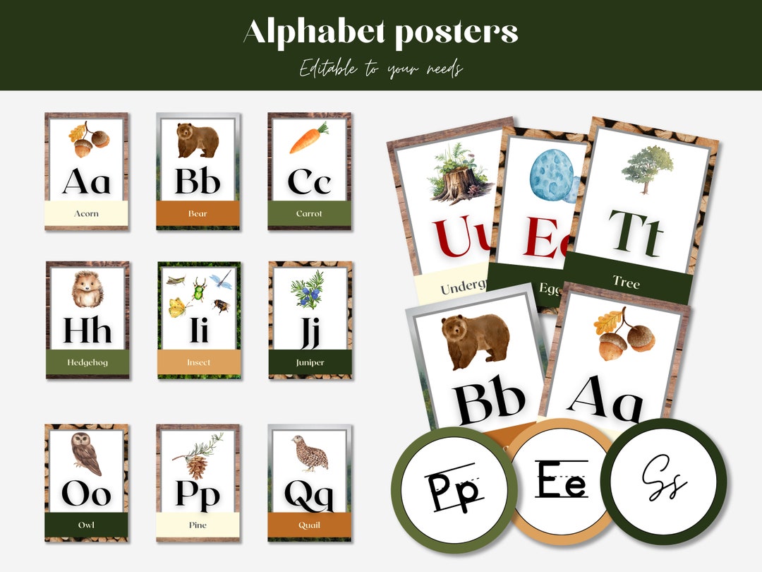 Alphabet Posters | Out of the Woods | Pintables for a Woodland ...