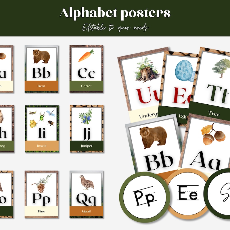 Woodland Alphabet - Etsy