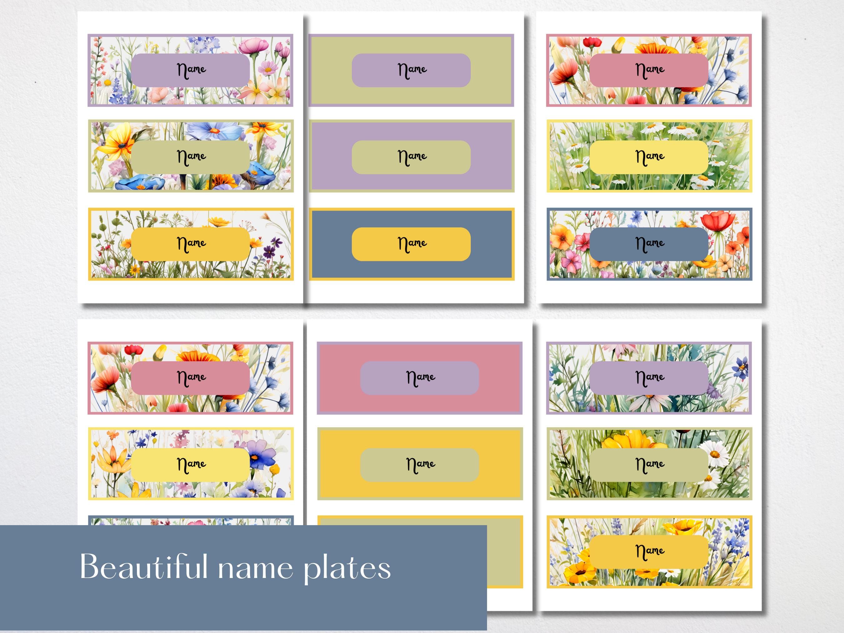 Meadow Themed Desk Plates and Name Tags | Classroom Decor | Wild ...