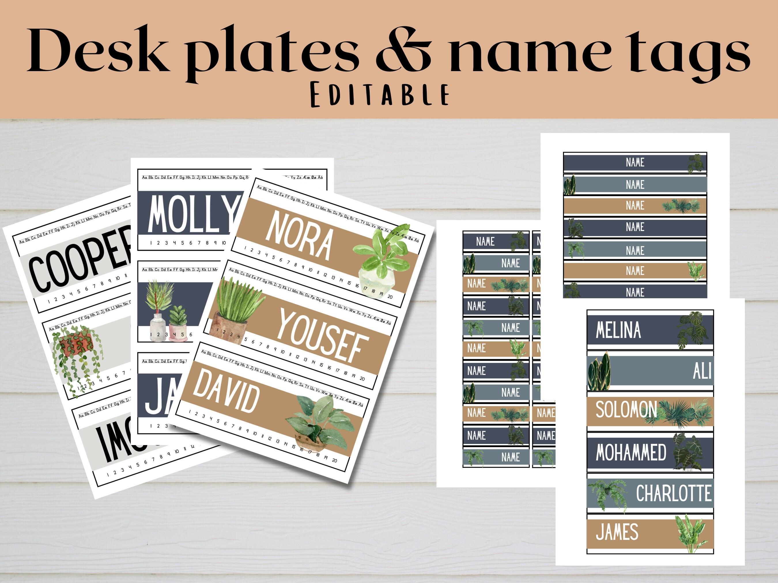 Boho Plants Calm Classroom Decor Bundle |plants Please | Serene ...