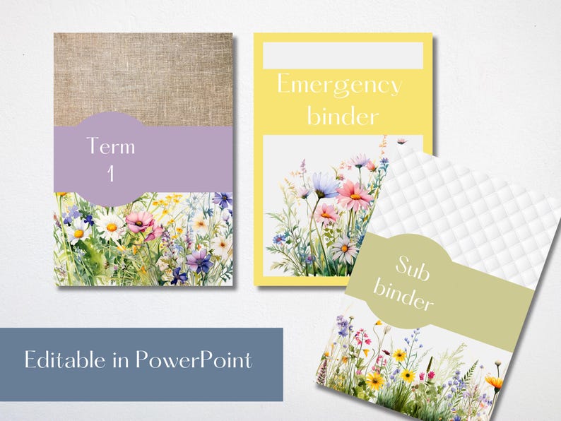 Meadow Themed Binder Covers and Spines | Classroom Decor | Wild Flowers ...