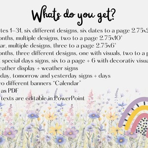 Classroom Calendar With a Wild Flower Meadow Theme | Classroom Decor ...
