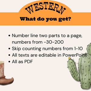 Skip Counting and Large Number Line for a Western Themed Classroom ...