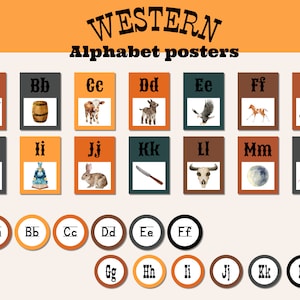 Editable Alphabet Posters for a Western Themed Classroom | Classroom ...