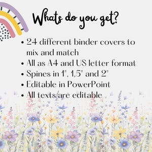 Meadow Themed Binder Covers and Spines | Classroom Decor | Wild Flowers ...