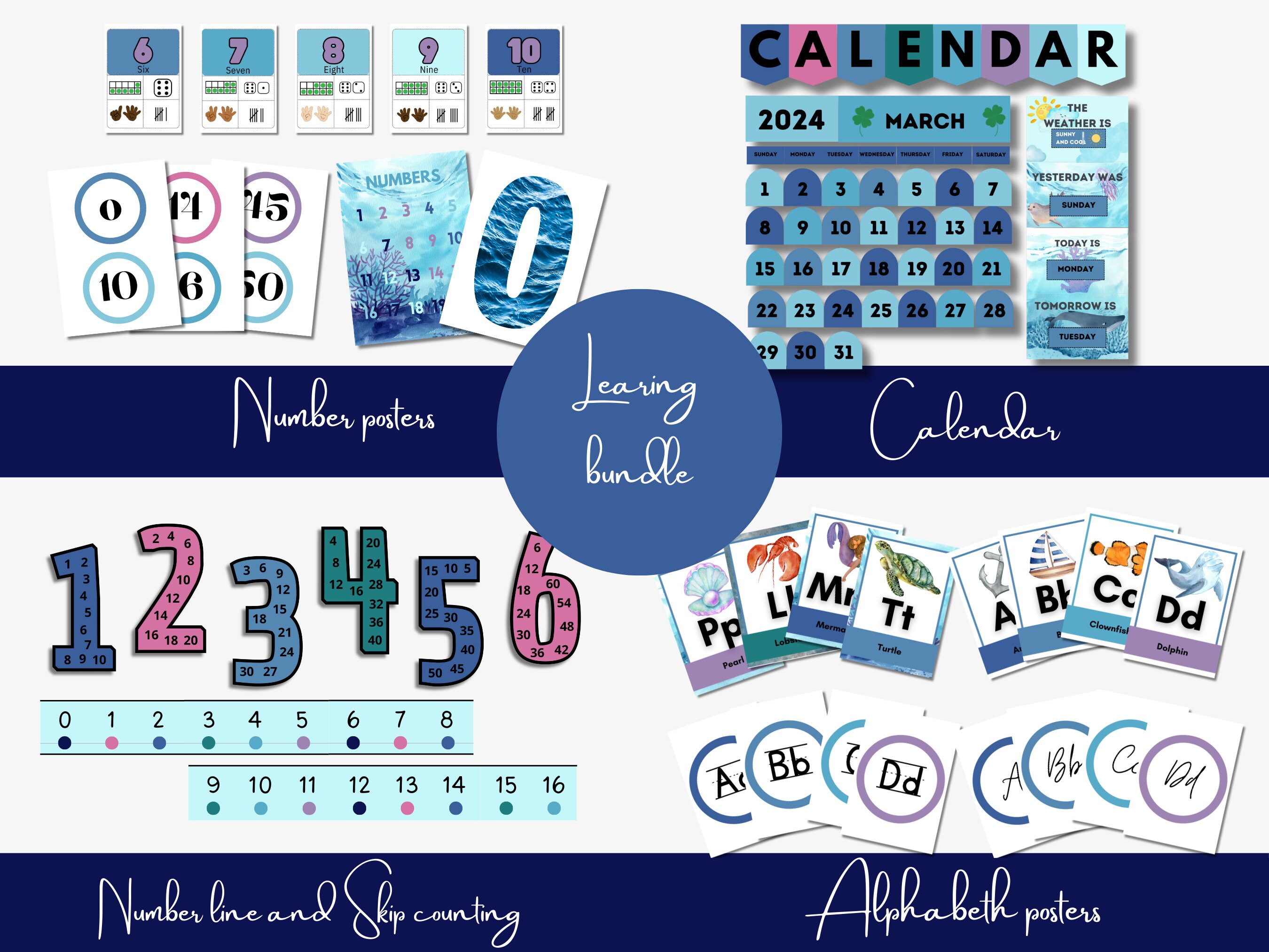 Under the Sea Educational Posters Bundle | Printable Classroom Decor ...