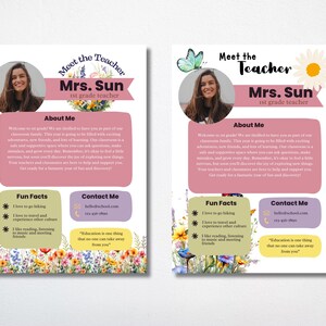 Editable Meet the Teacher Template With a Meadow Theme | Classroom ...