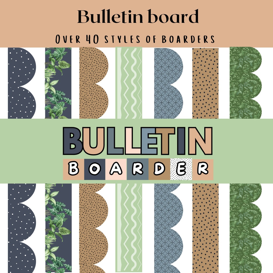 Bulletin Boarders and Letters for a House Plant Themed Calm Classroom ...