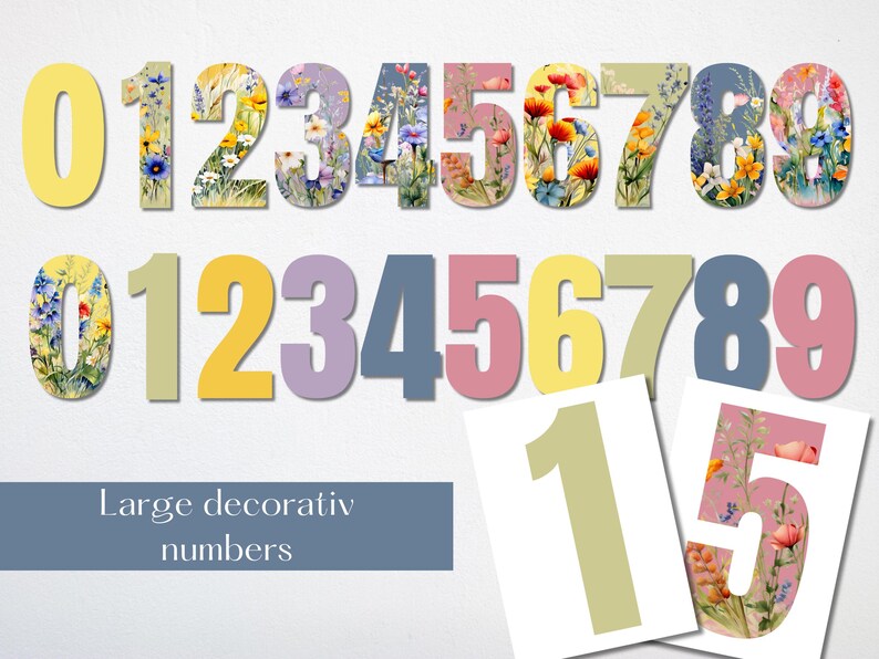 Numbers Posters for a Meadow Themed Classroom | Classroom Decor ...