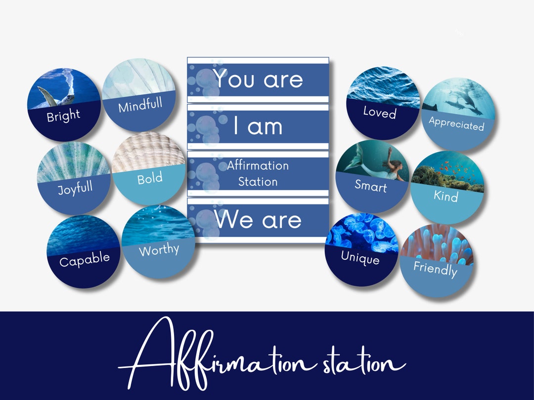 Affirmation Station for an Ocean Themed Classroom | Classroom Decor ...