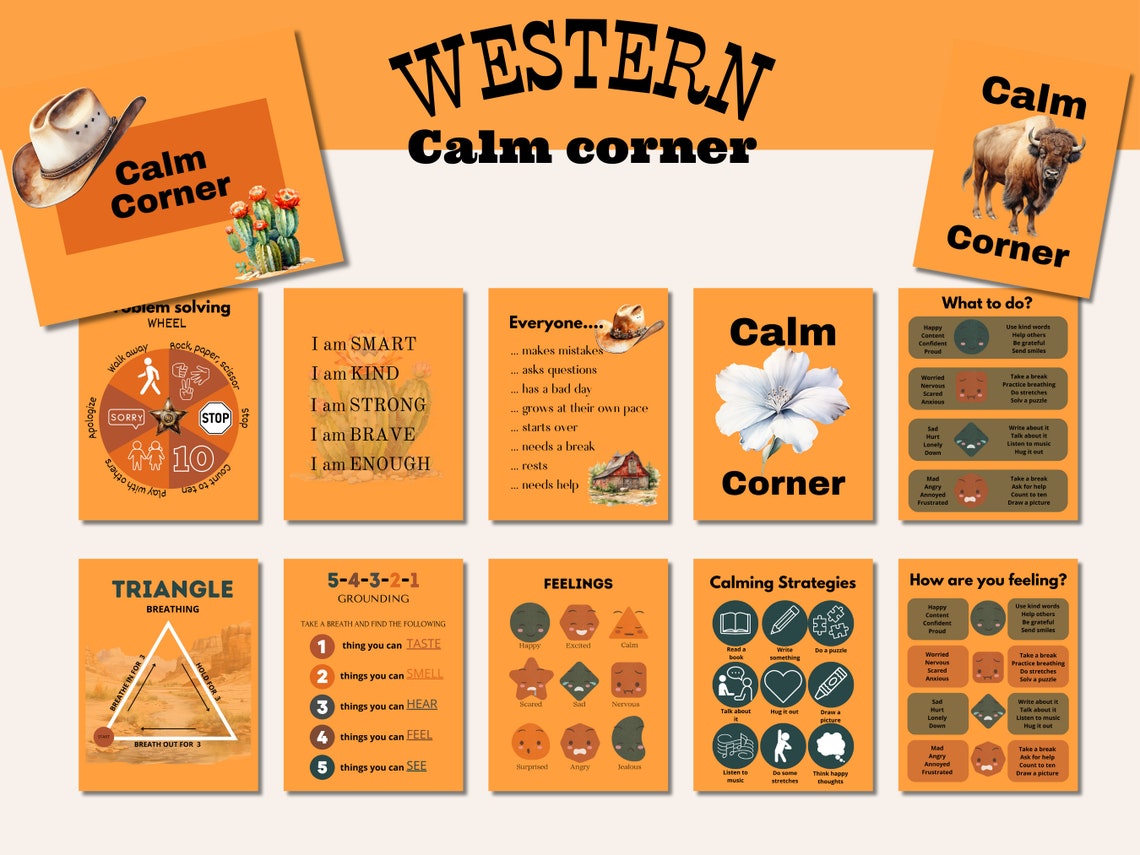 Western Themed Calming Corner for Classrooms and Schools Classroom ...