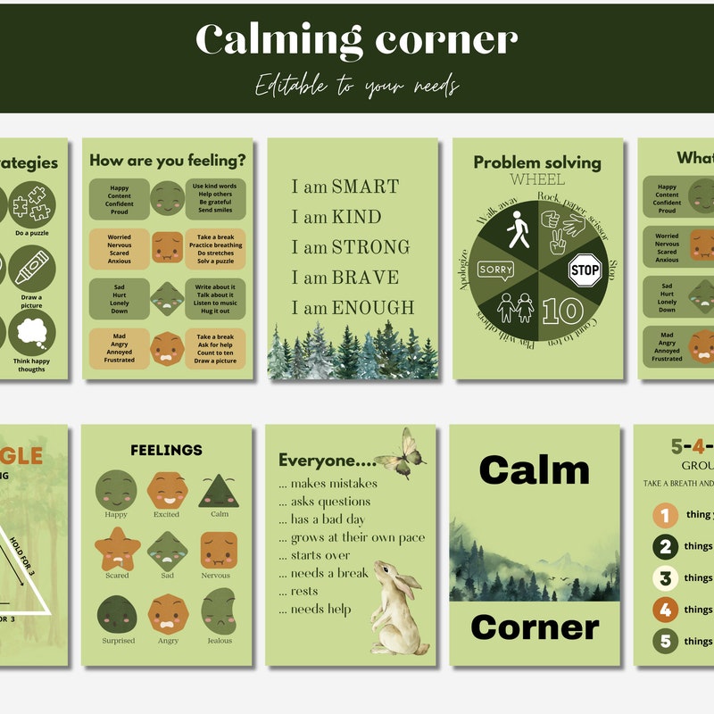 Calming Corner Sign - Etsy