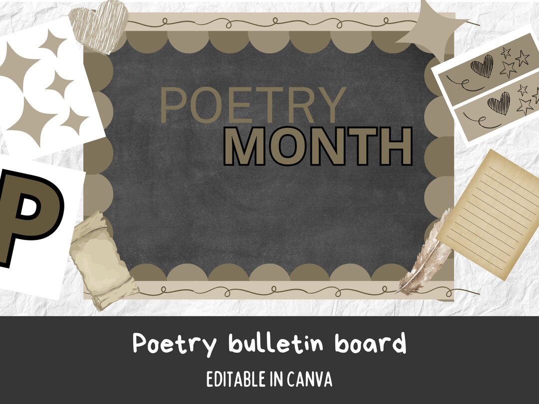 Bulletin Board - Poetry Month - Inspired by Taylor Swift - Etsy