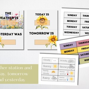 Classroom Calendar With a Wild Flower Meadow Theme | Classroom Decor ...