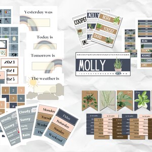 Boho Plants Calm Classroom Decor Bundle |plants Please | Serene ...