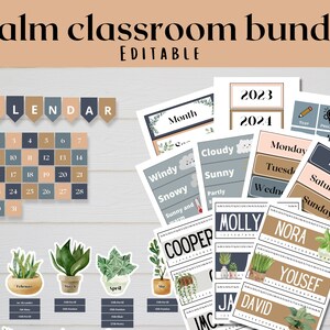 Boho Plants Calm Classroom Decor Bundle |plants Please | Serene ...