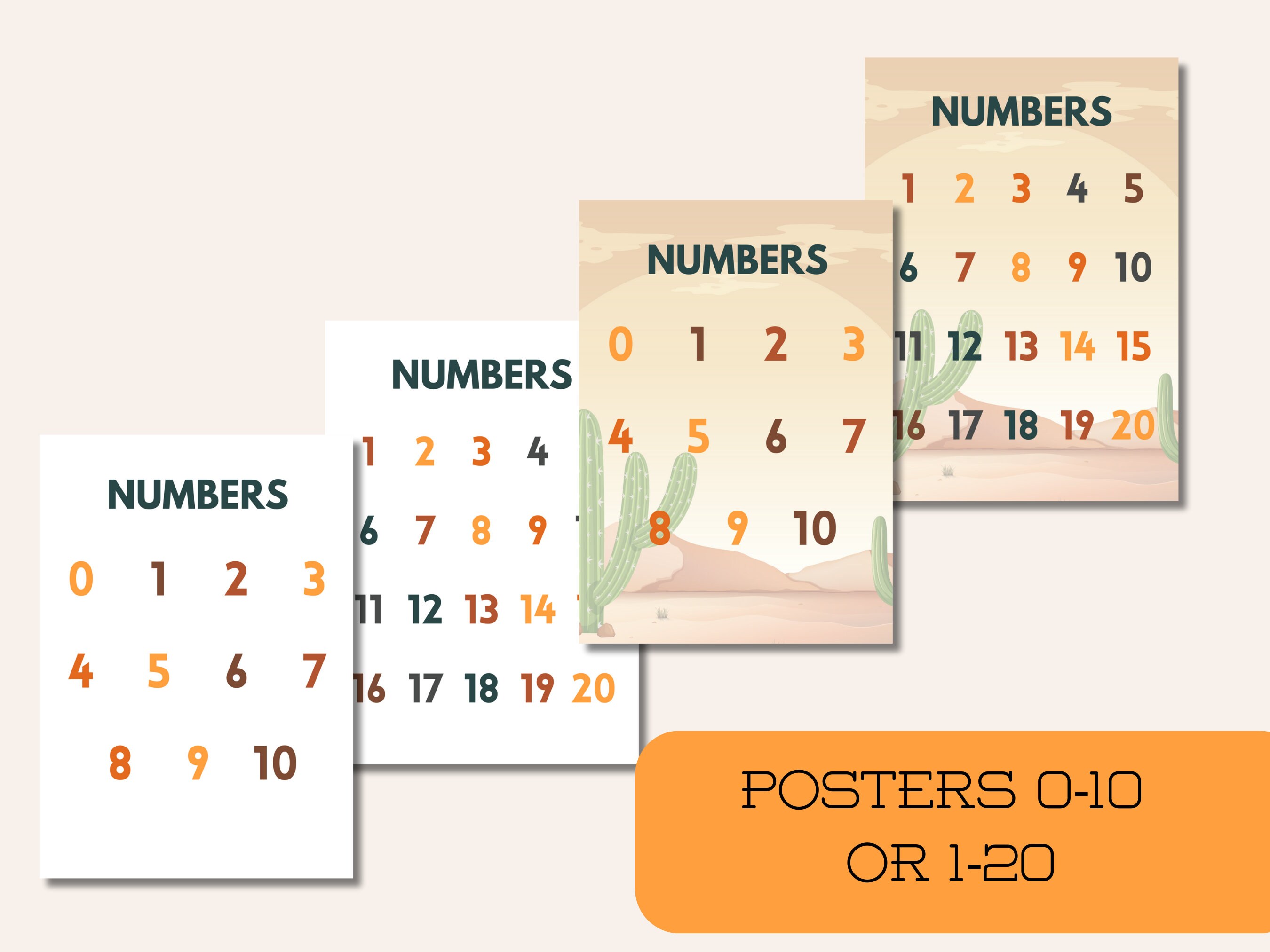 Numbers Posters for a Western Themed Classroom | Classroom Decor | Math ...