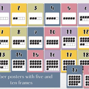 Numbers Posters for a Meadow Themed Classroom | Classroom Decor ...