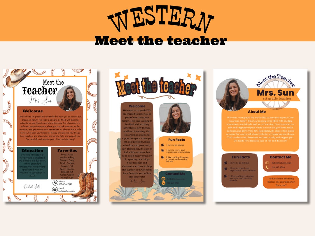 Western Themed Editable Meet the Teacher Letter | Classroom Decor ...