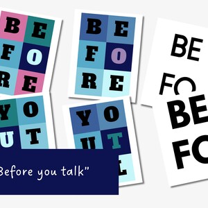 Editable Think Classroom Posters, Think Before You Speak, Classroom ...