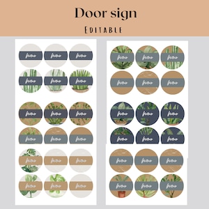 Plant Themed Door Sign for Classrooms | Boho Plant Themed Classroom ...