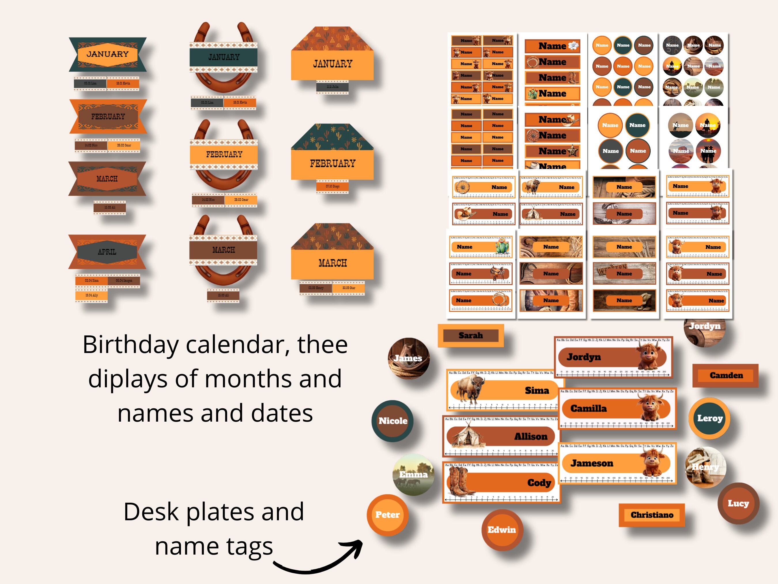 Western Classroom Decor Bundle for Teachers With a Warm Rustic Feeling ...