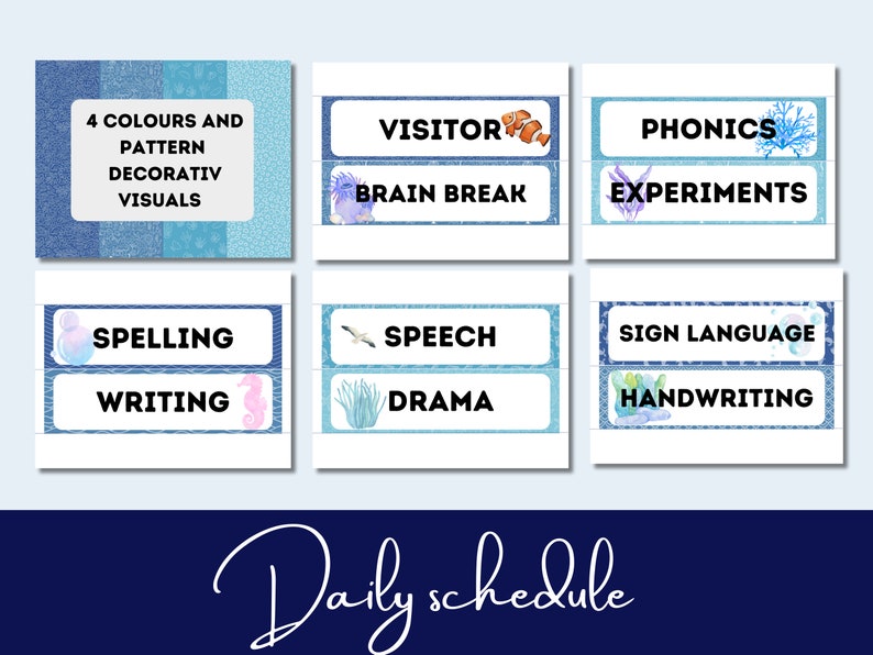 Daily Schedule for Your Underwater Classroom | Classroom Decor ...