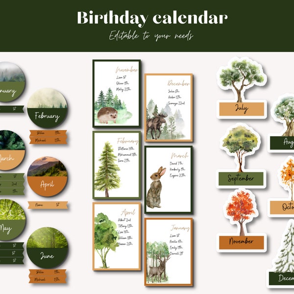 Forest Classroom Desk Plates & Name Tags Out of the Woods - Etsy