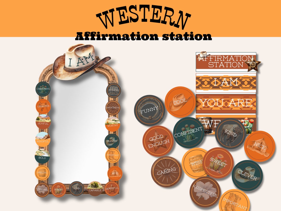 Affirmation Station for a Western Themed Classroom | Classroom Decor ...