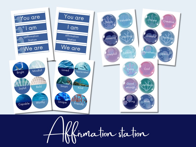 Affirmation Station for an Ocean Themed Classroom | Classroom Decor ...