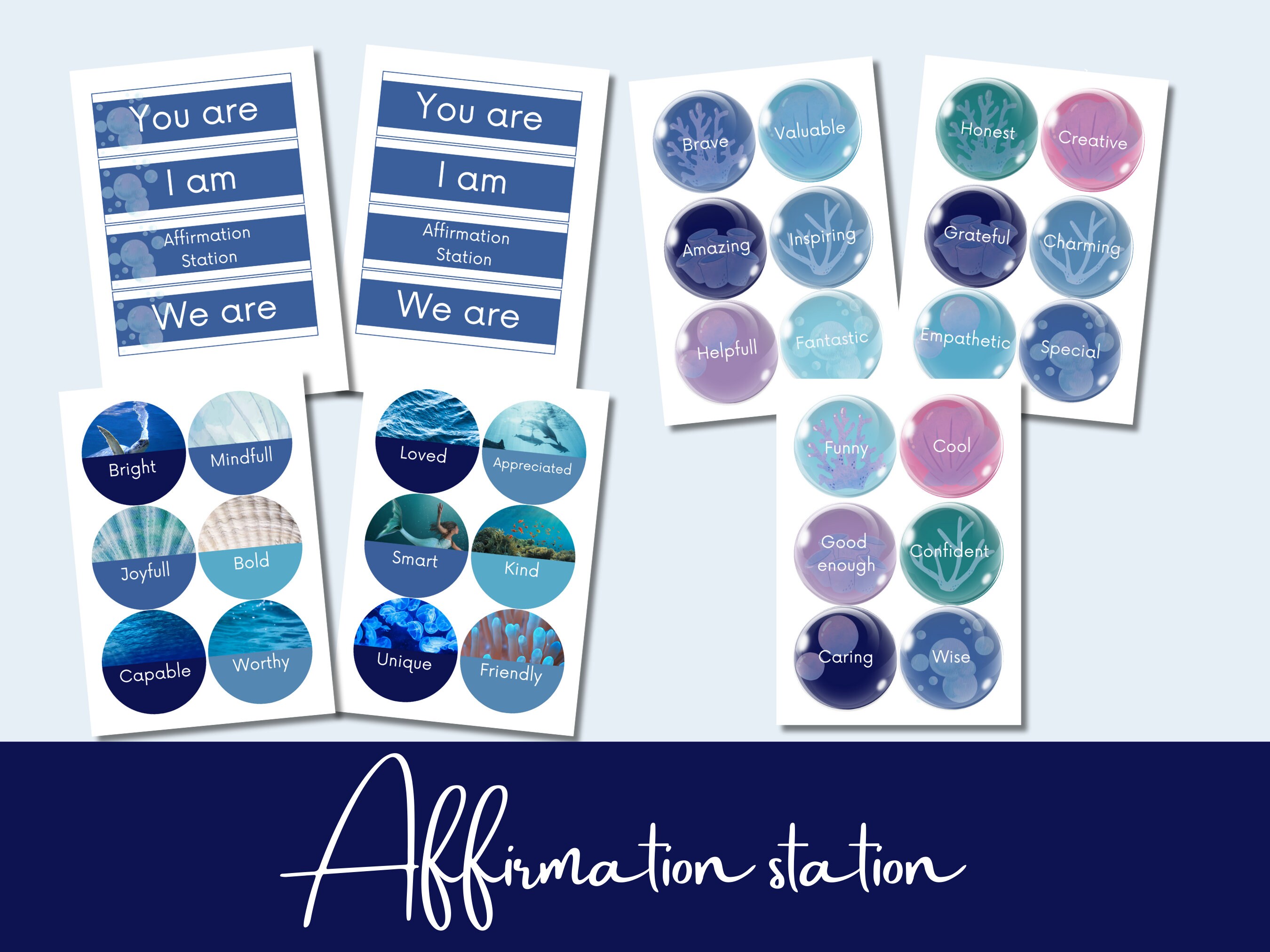 Affirmation Station for an Ocean Themed Classroom | Classroom Decor ...