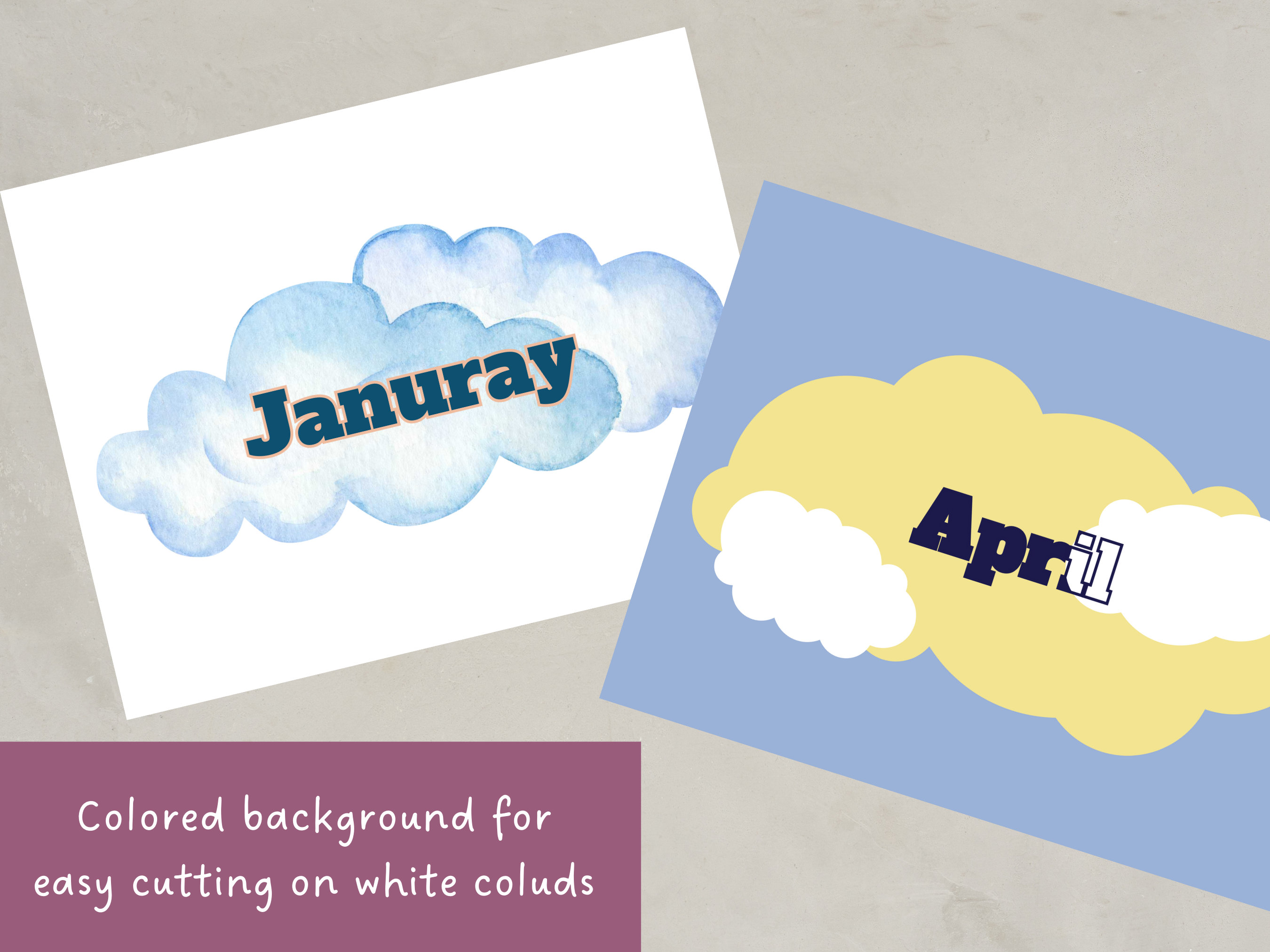 Heavenly Clouds Birthday Display for Classrooms - Etsy