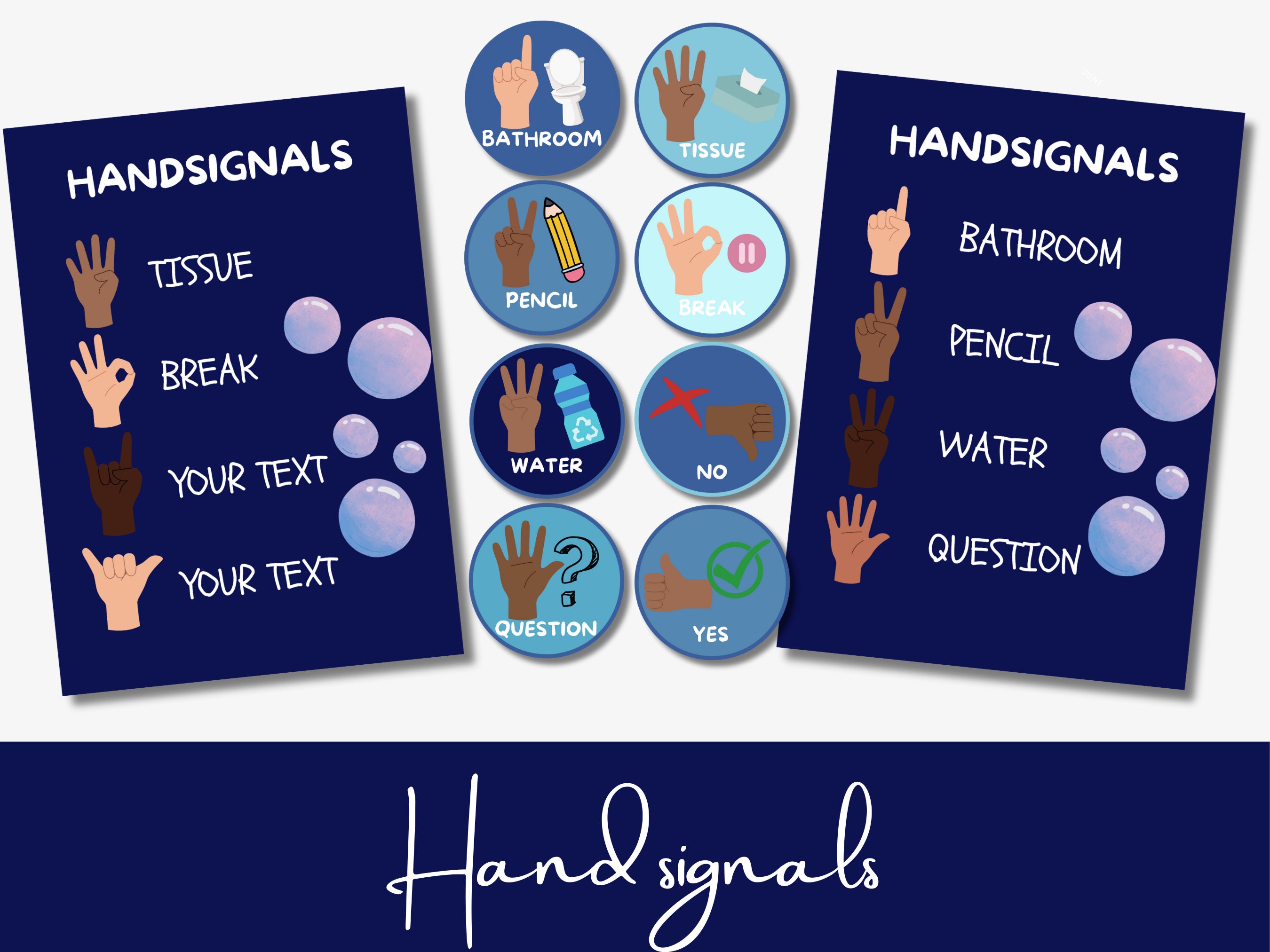 Hand Signals for an Ocean Themed Classroom | Classroom Decor ...