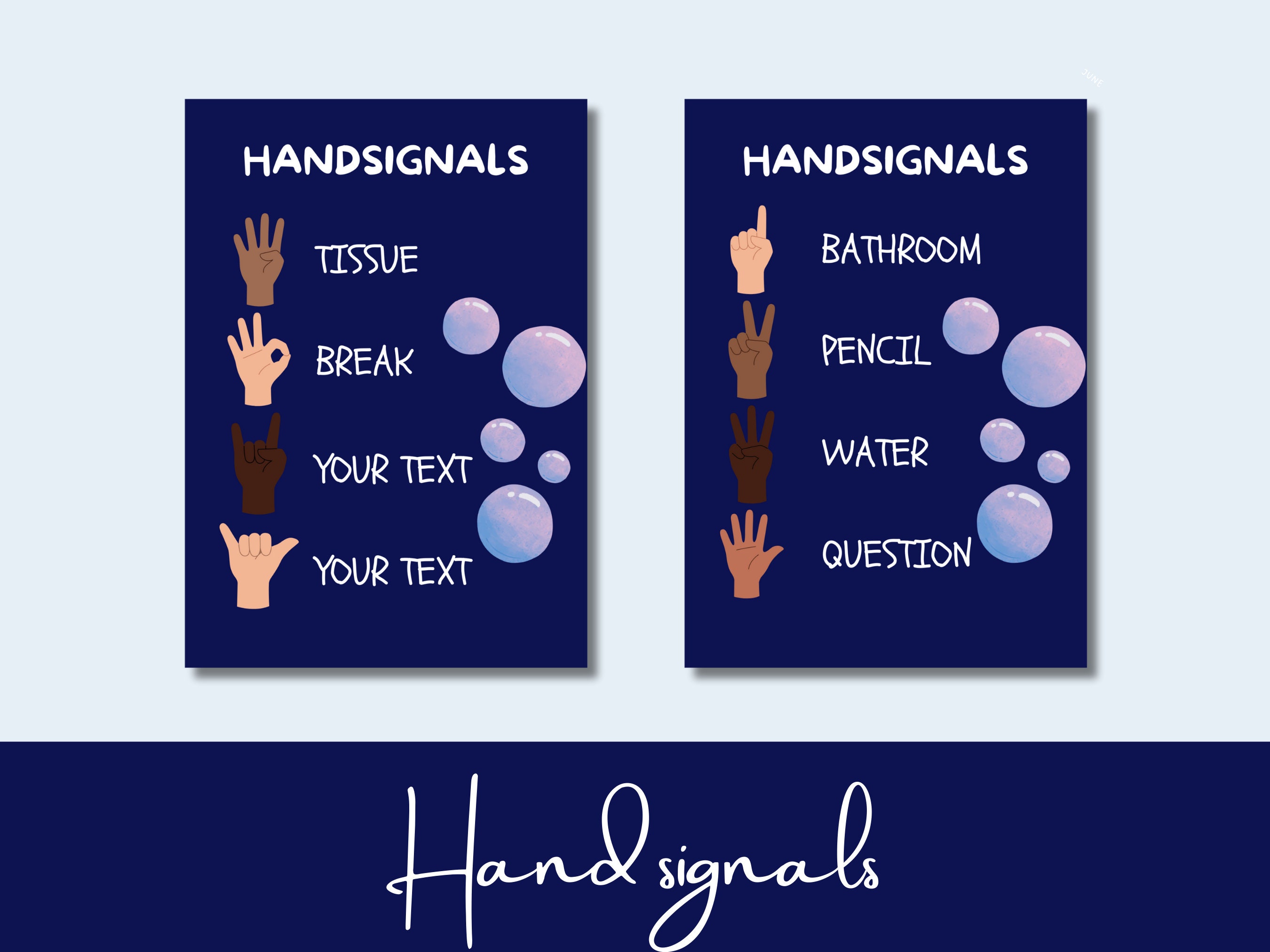 Hand Signals for an Ocean Themed Classroom | Classroom Decor ...