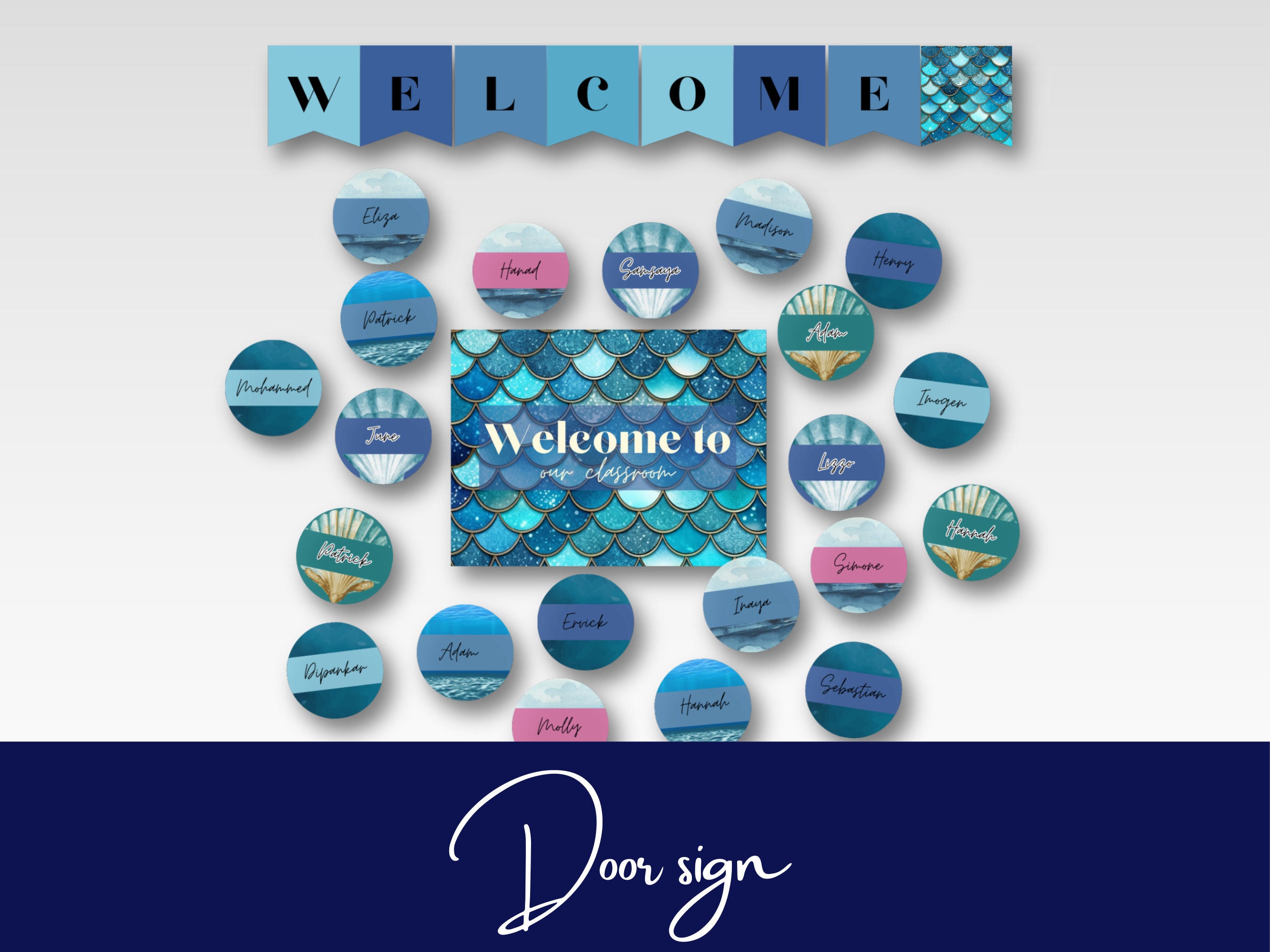 Door Sign for a Sea Themed Classroom | Classroom Decor | Instant ...