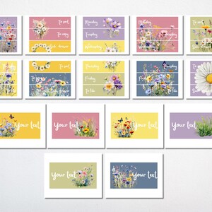 Printable Rolling Cart Labels With a Meadow Theme | Classroom Decor ...