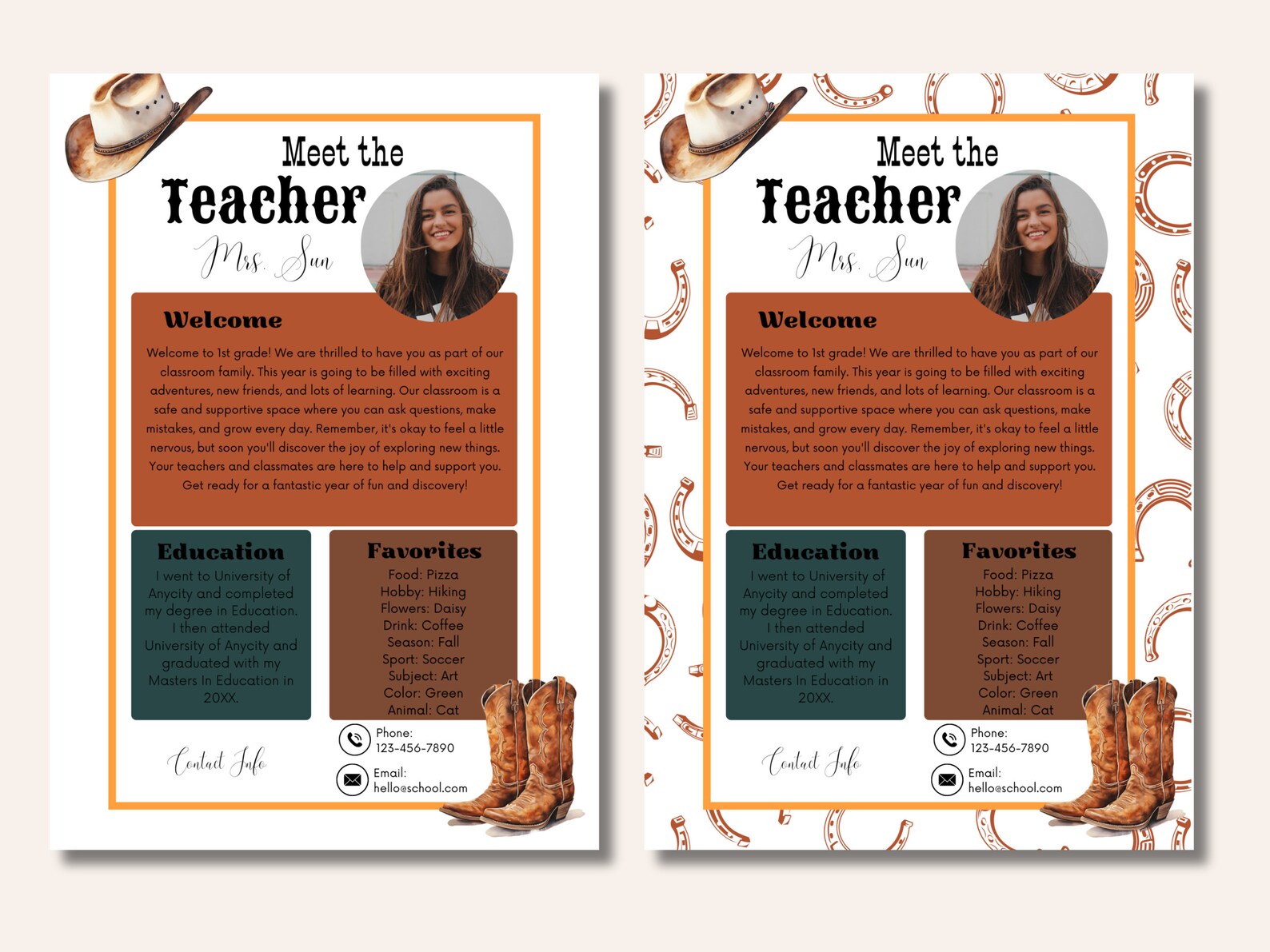 Western Themed Editable Meet the Teacher Letter | Classroom Decor ...
