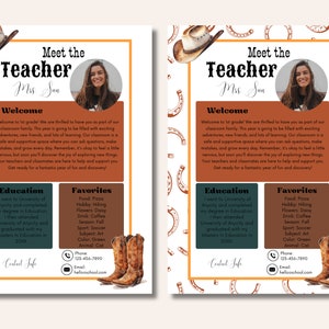 Western Themed Editable Meet the Teacher Letter | Classroom Decor ...