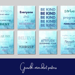 Growth Mindset Motivational Posters for an Ocean Themed Classroom ...