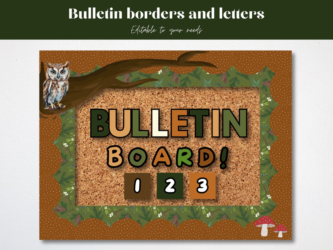 Bulletin Borders and Letters for a Forest Themed Classroom - Etsy