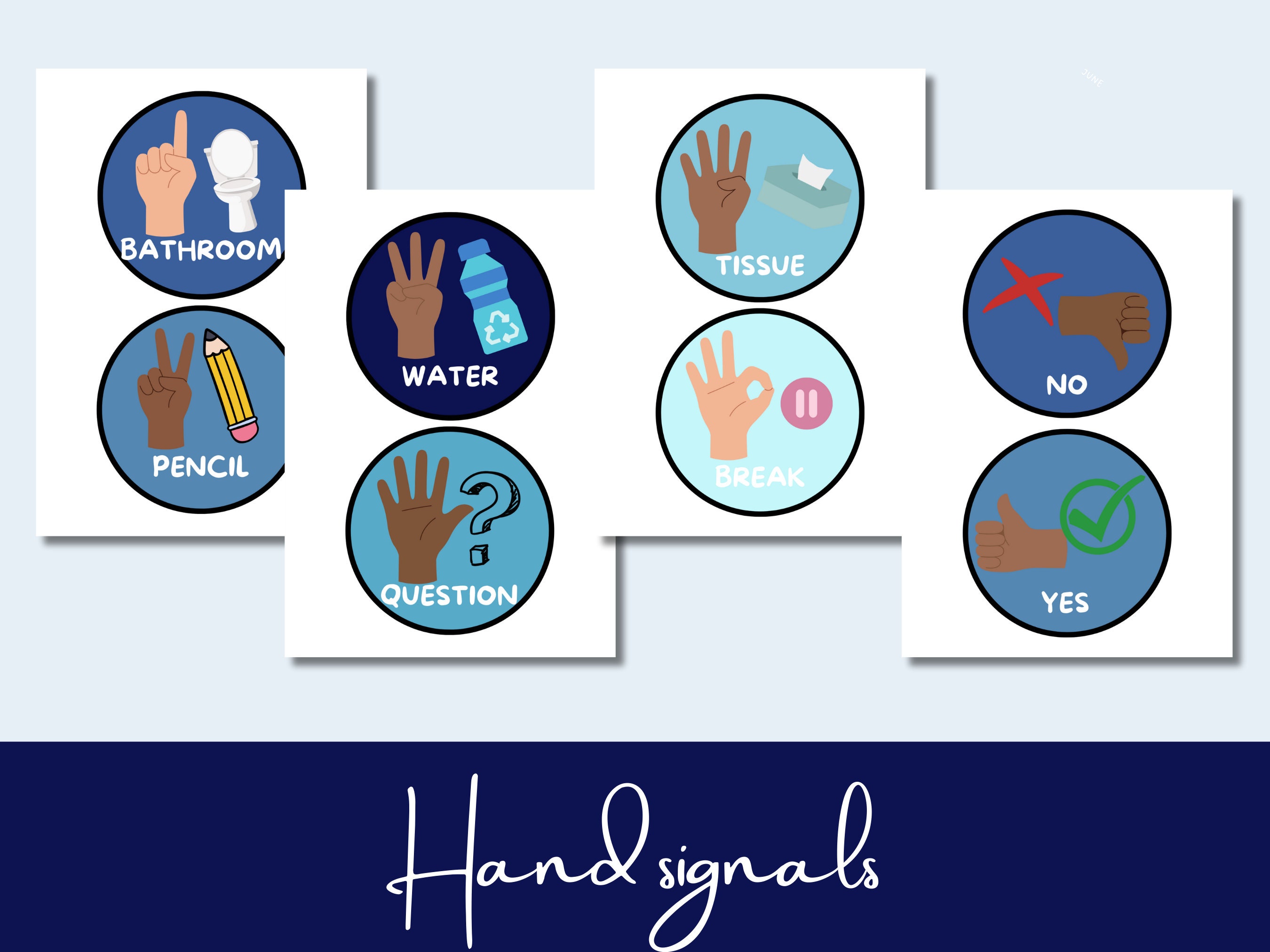 Hand Signals for an Ocean Themed Classroom | Classroom Decor ...